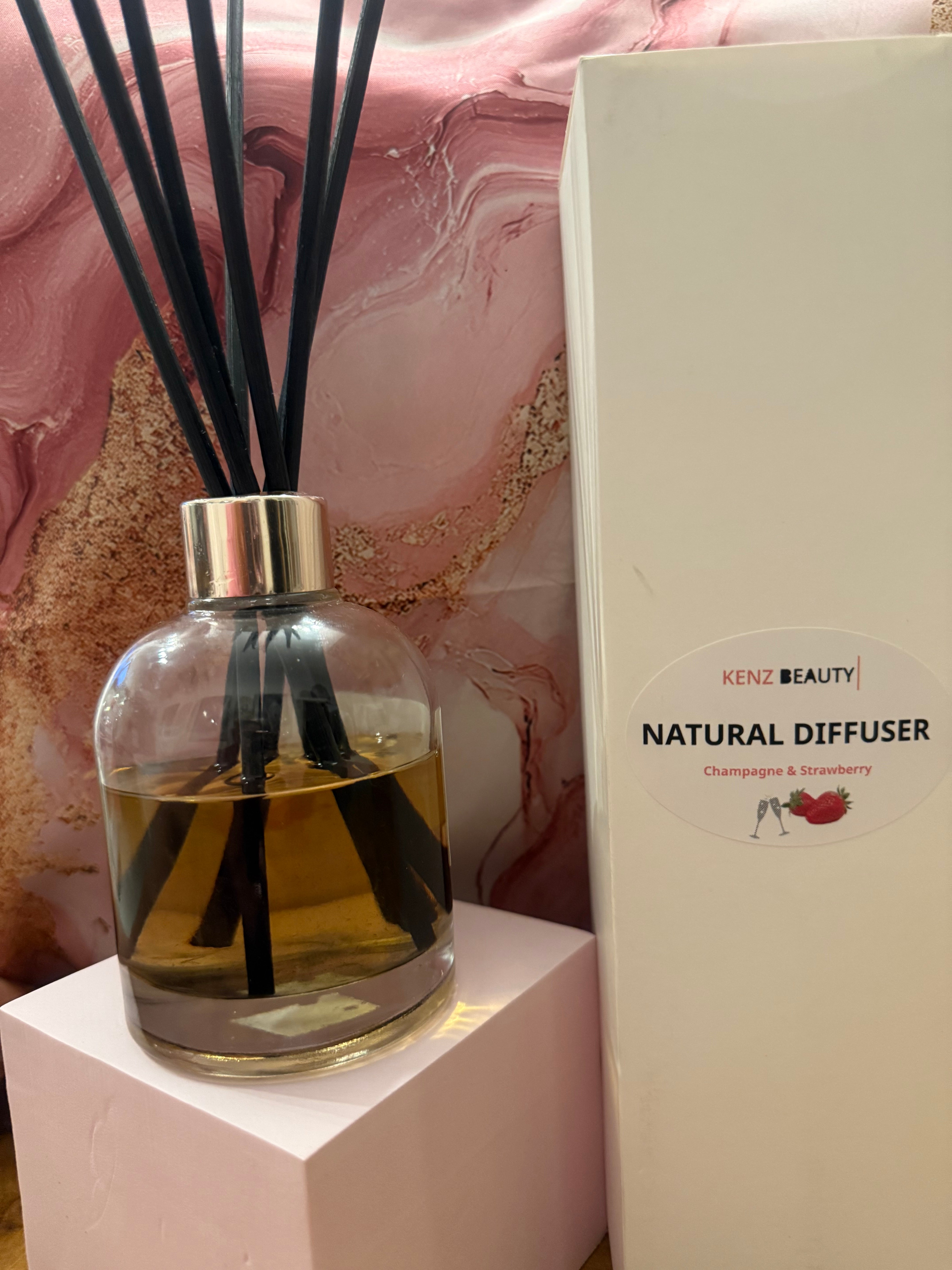 Champagne strawberries Natural Reed Diffuser – Kenz Beauty