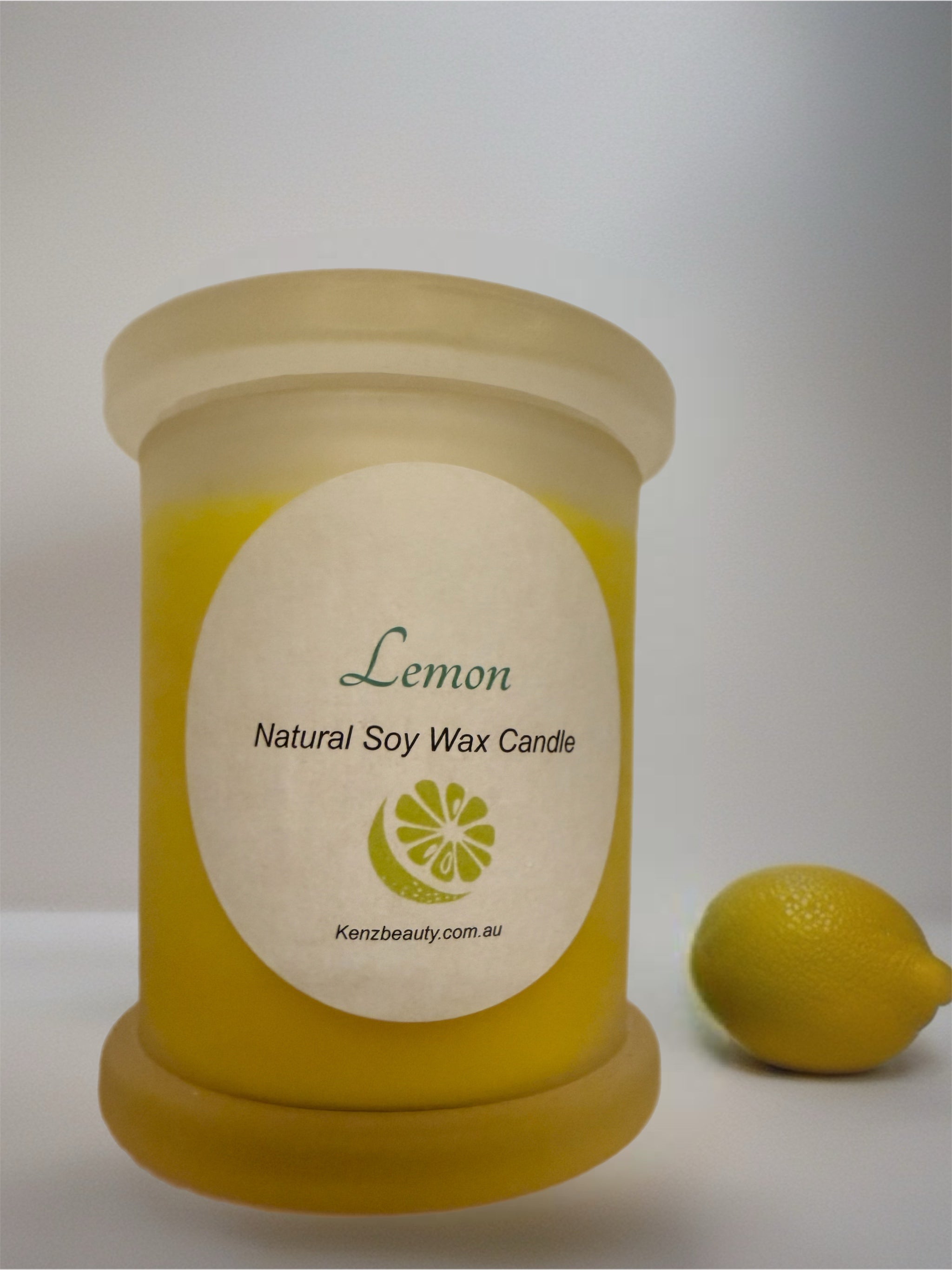 Lemon Natural Soy Wax Candle – Kenz Beauty